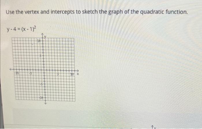 Solved Use the vertex and intercepts to sketch the graph of | Chegg.com