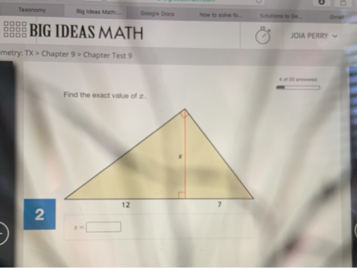 Solved Taxonomy Big Ideas Mathe Google Docs how to S ens to | Chegg.com