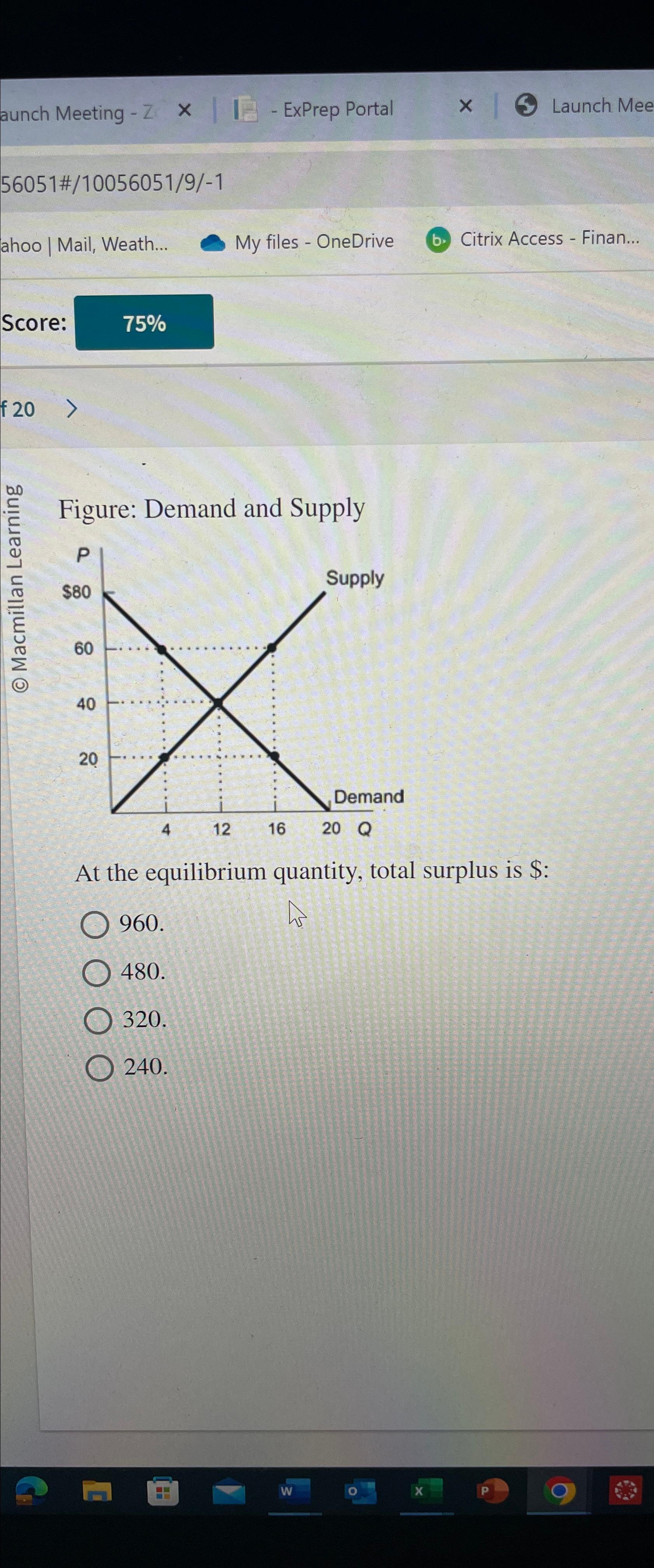 Solved At the equilibrium quantity total surplus is $ | Chegg.com