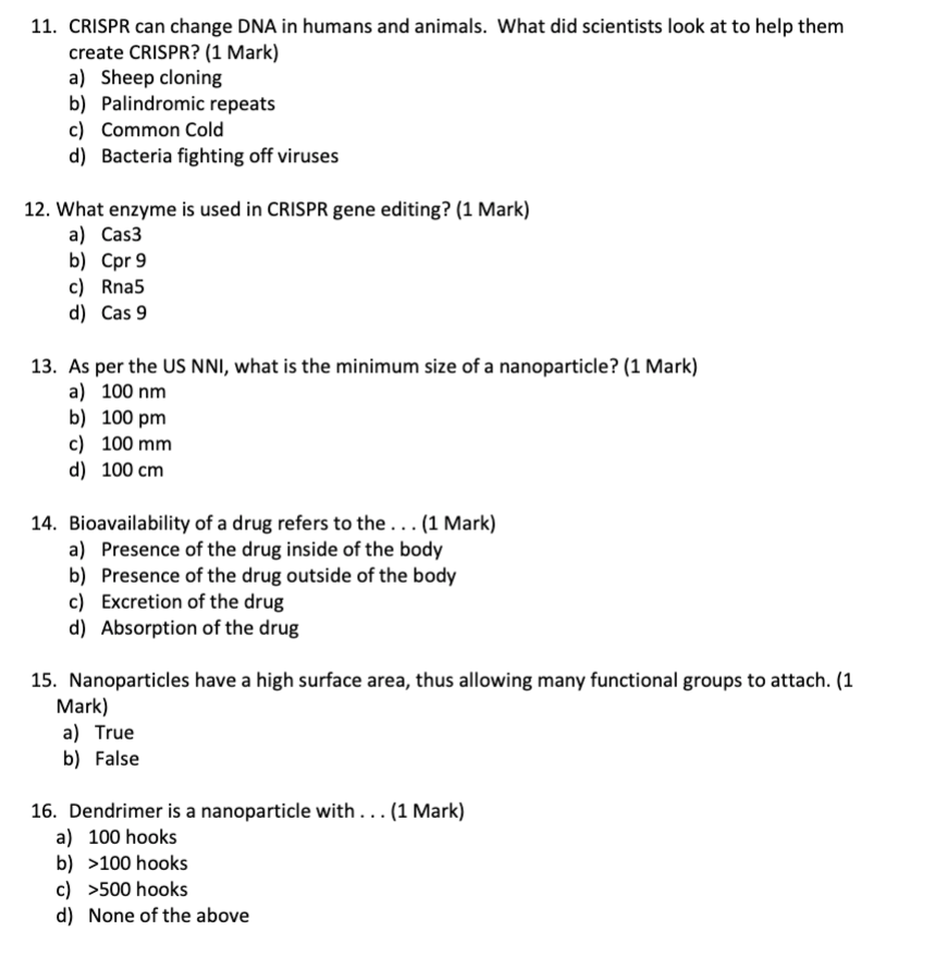 Solved CRISPR can change DNA in humans and animals. What did | Chegg.com