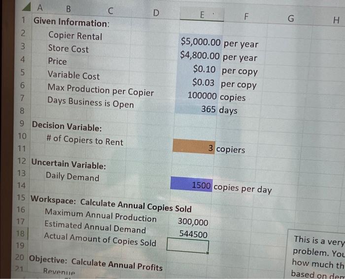 Solved Objective: Calculate Annual Profits Revenue Store | Chegg.com