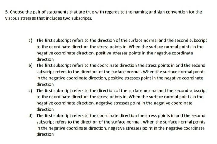 Solved 5. Choose the pair of statements that are true with | Chegg.com