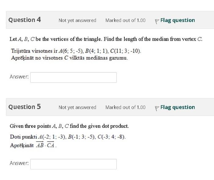 Solved Let A,B,C be the vertices of the triangle. Find the | Chegg.com