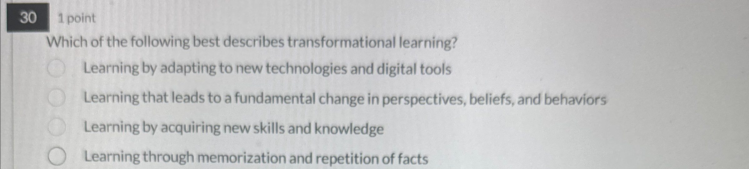 Solved 301 ﻿pointWhich of the following best describes | Chegg.com
