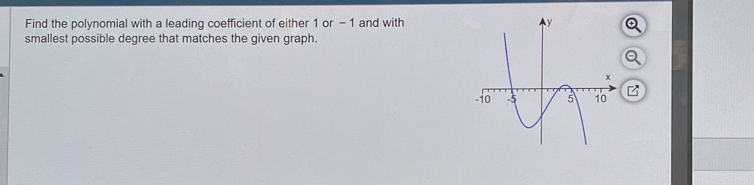 Solved Find the polynomial with a leading coefficient of | Chegg.com
