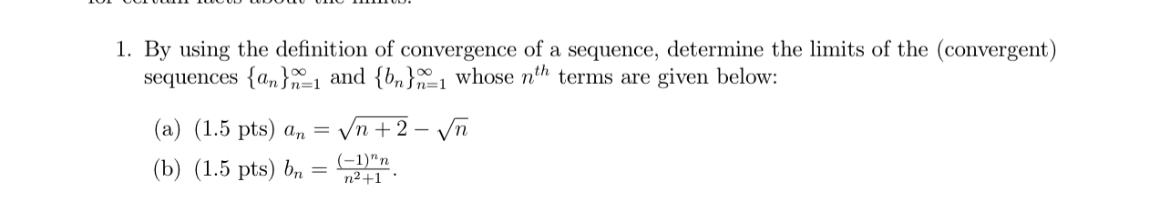 Solved By using the definition of convergence of a sequence, | Chegg.com