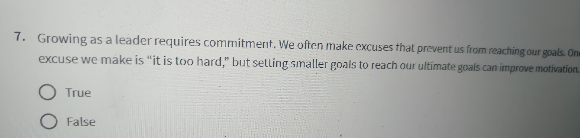 Solved Growing as a leader requires commitment. We often | Chegg.com
