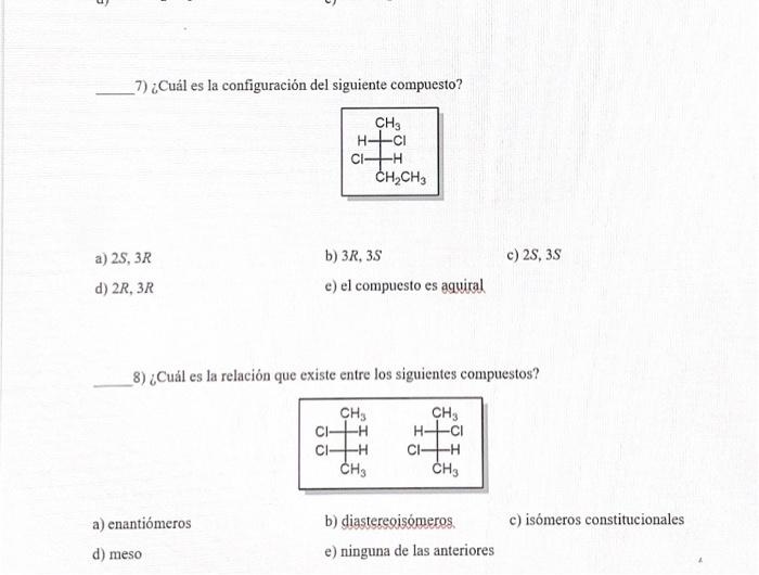 Solved 7) What is the configuration of the following | Chegg.com