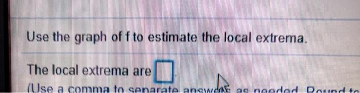 Solved Use the graph off to estimate the local extrema. The | Chegg.com