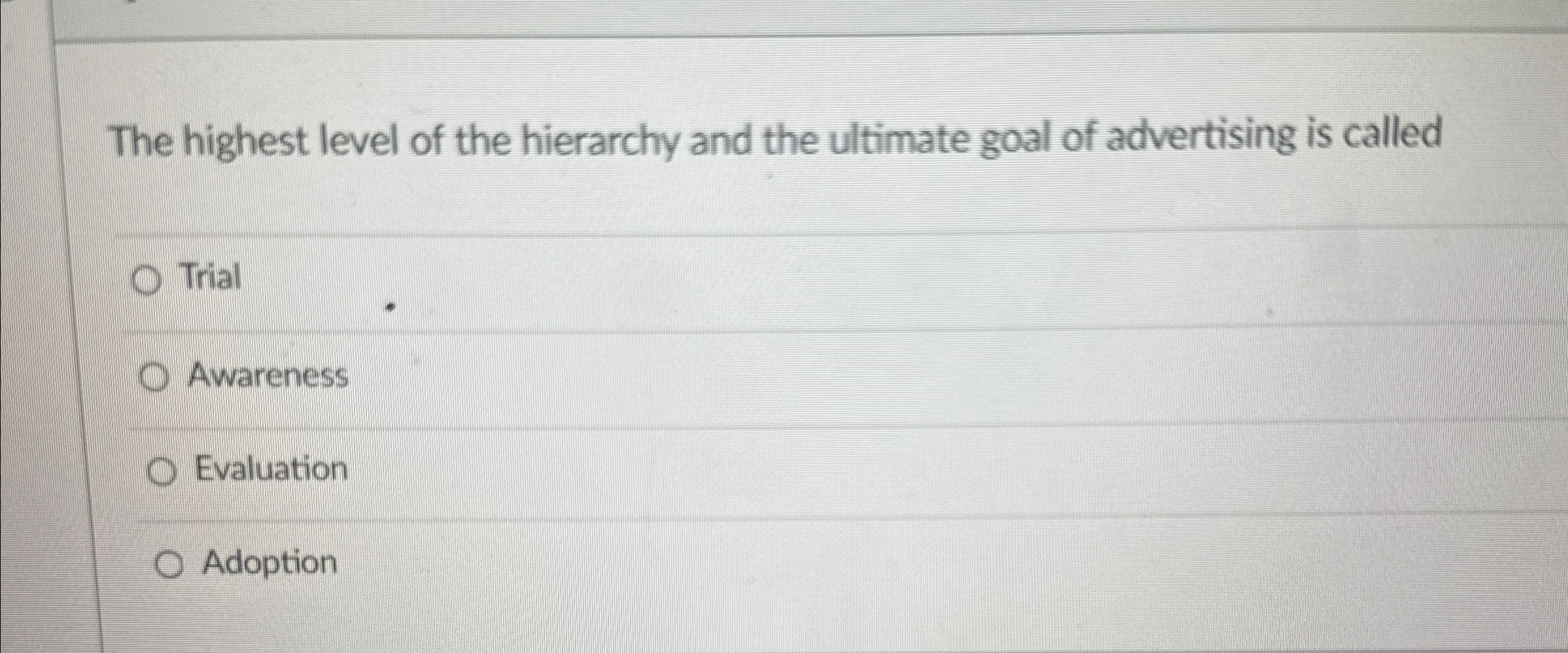 Solved The highest level of the hierarchy and the ultimate | Chegg.com