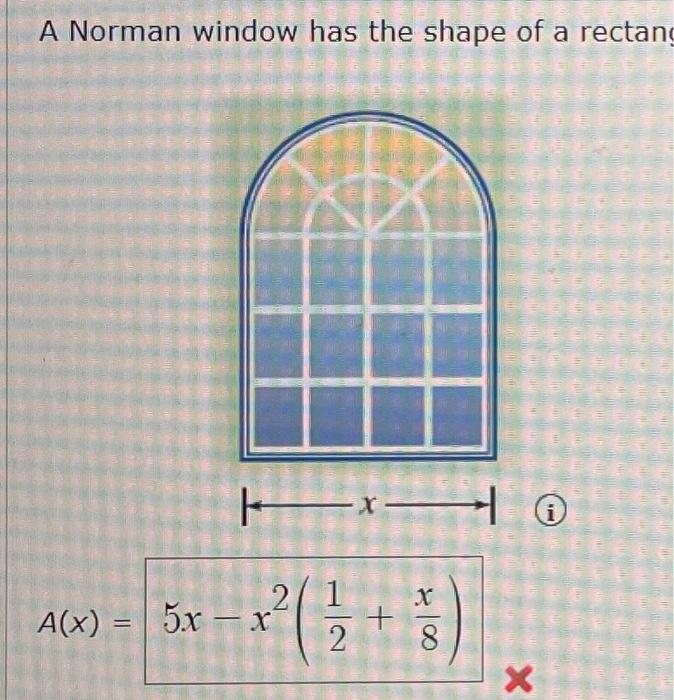 Solved A Norman window has the shape of a rectangle | Chegg.com