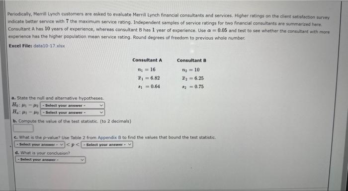 Solved eriodically, Merrill Lynch customers are asked to | Chegg.com