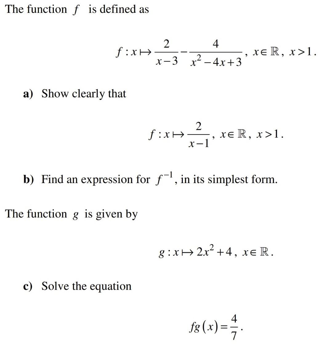 Solved The function f is defined as | Chegg.com