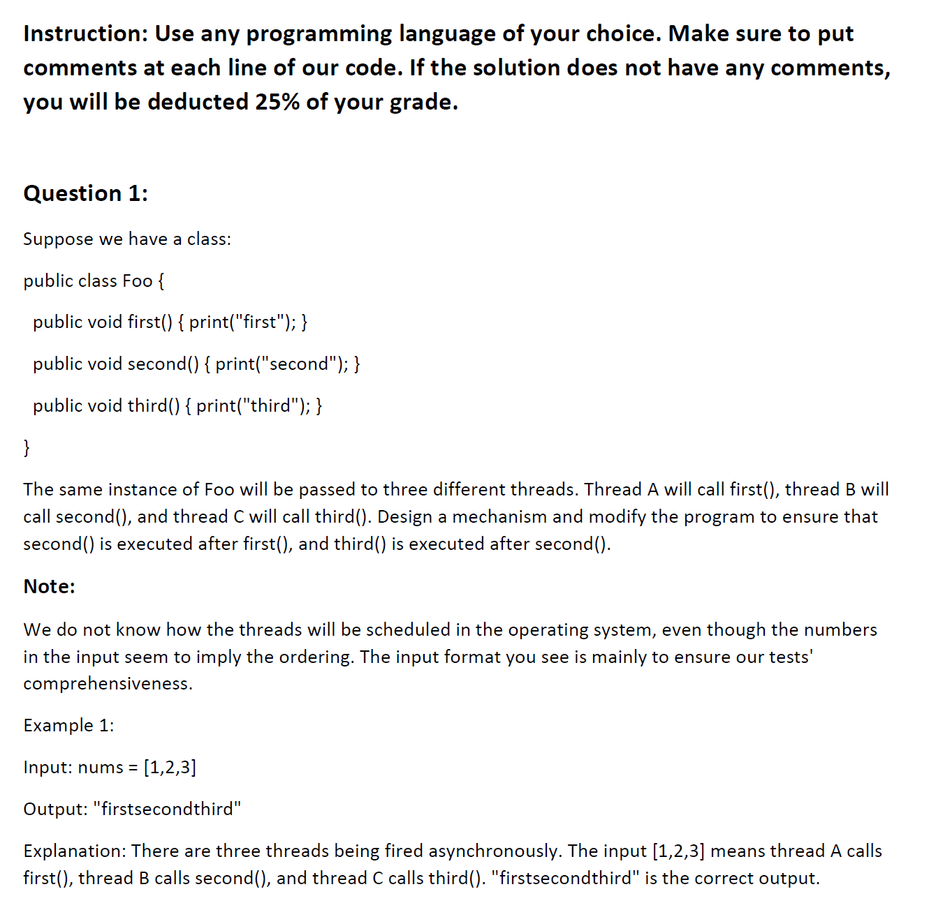 Solved Instruction: Use java programming language. Make sure | Chegg.com
