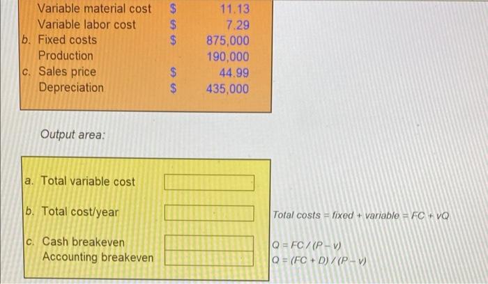 Solved Calculating Costs and Break-Even (LO3] Night Shades, | Chegg.com