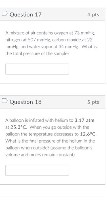 Solved A mixture of air contains oxygen at \\( 73 | Chegg.com