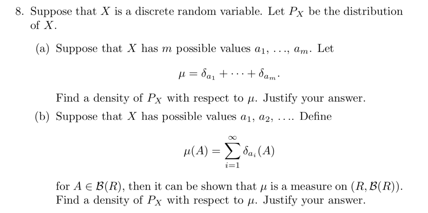 Solved Suppose that x ﻿is a discrete random variable. Let Px | Chegg.com