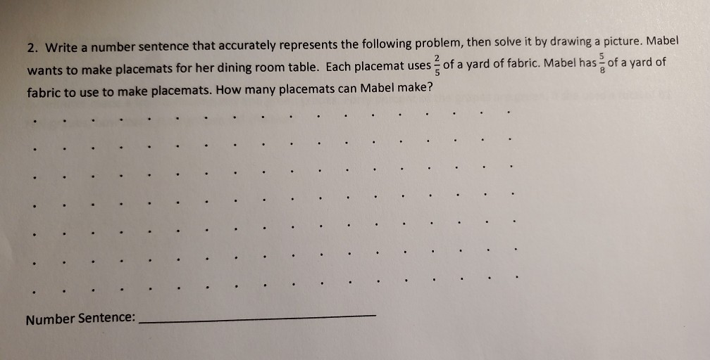 Solved Write a number sentence that accurately represents | Chegg.com