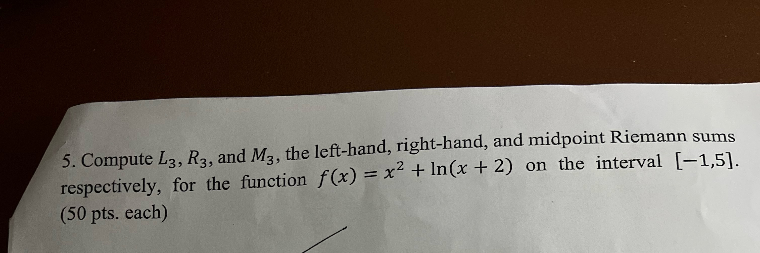 Solved Compute L3,R3, ﻿and M3, ﻿the left-hand, right-hand, | Chegg.com