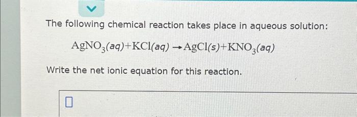 Solved The following chemical reaction takes place in | Chegg.com