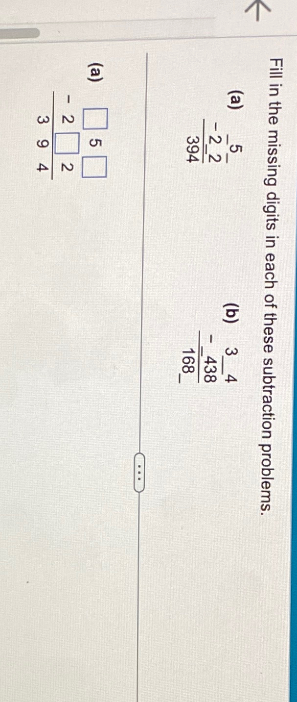 Solved Fill in the missing digits in each of these | Chegg.com