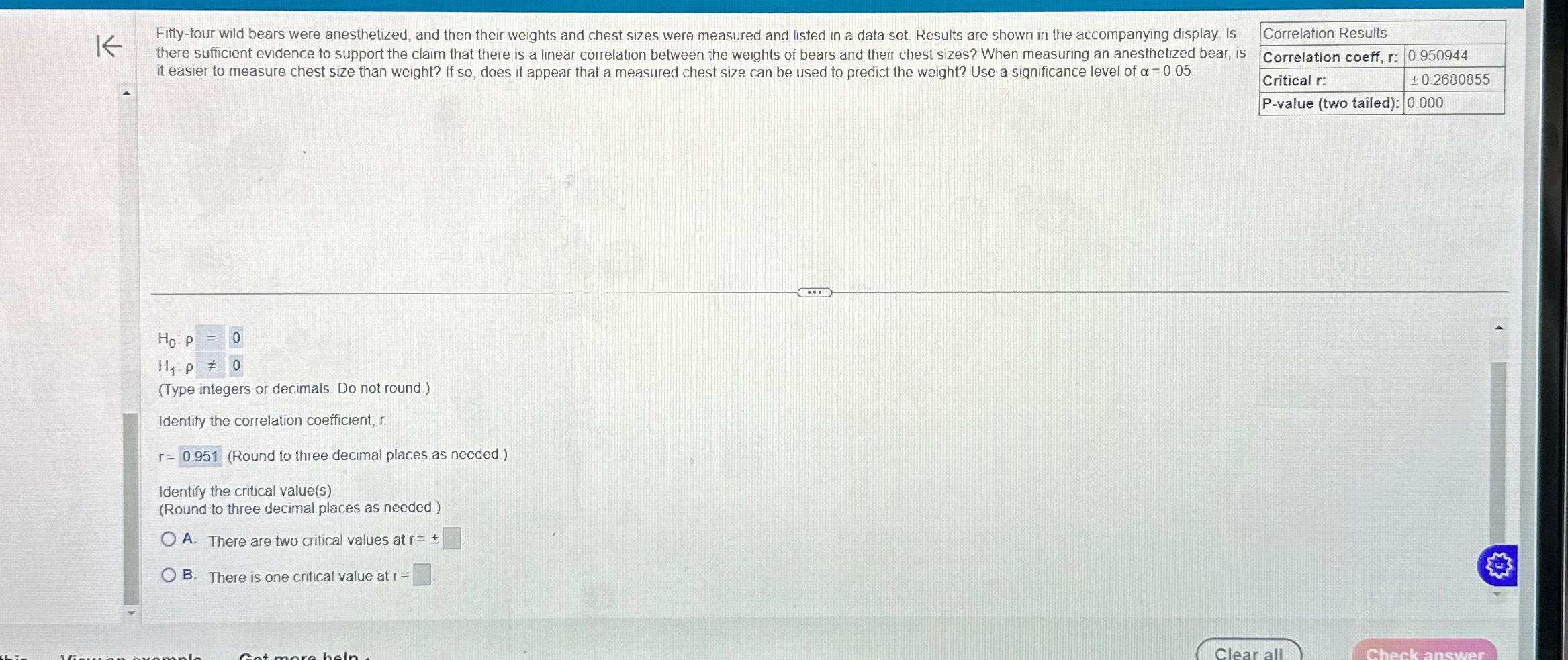 Solved Correlation Results\table[[Correlation coeff, r | Chegg.com