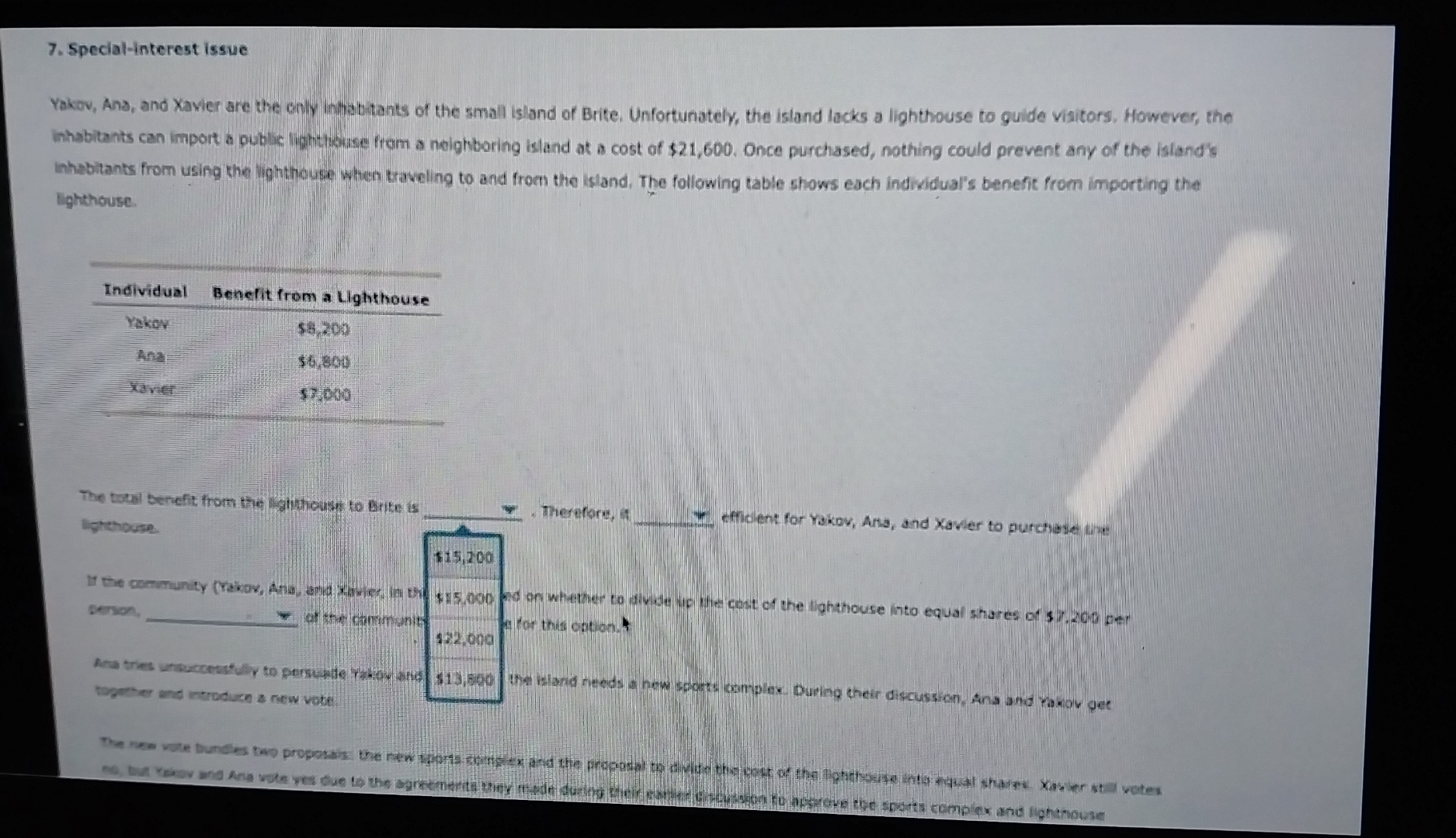 Solved Special-interest issueYakov, And, and Xavier are the | Chegg.com