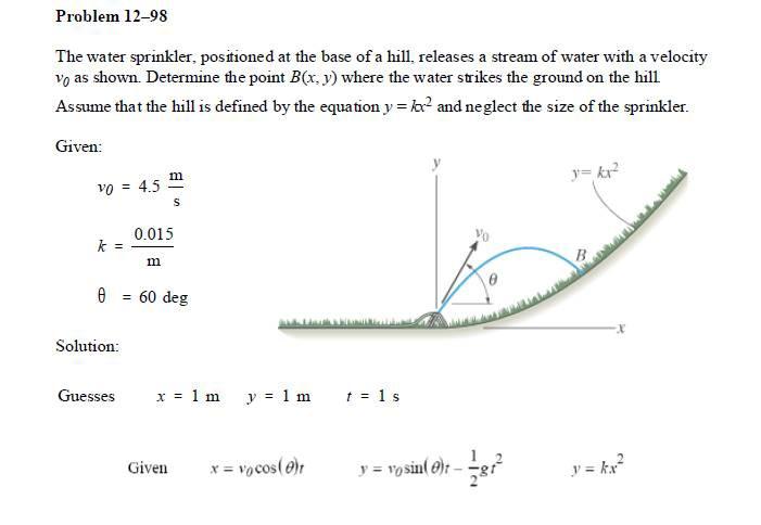 Solved The water sprinkler, positioned at the base of a | Chegg.com