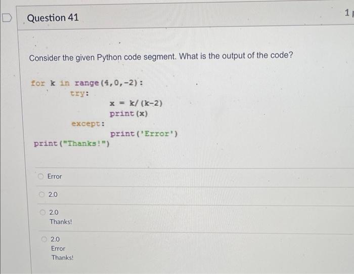 Solved Question 45 What loop construct in Python is the best | Chegg.com