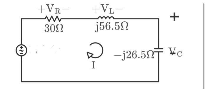 Solved I VRVR VLVL VCVC VR+VL+VC=2.827∠−450 A=IR=84.8∠−450 | Chegg.com