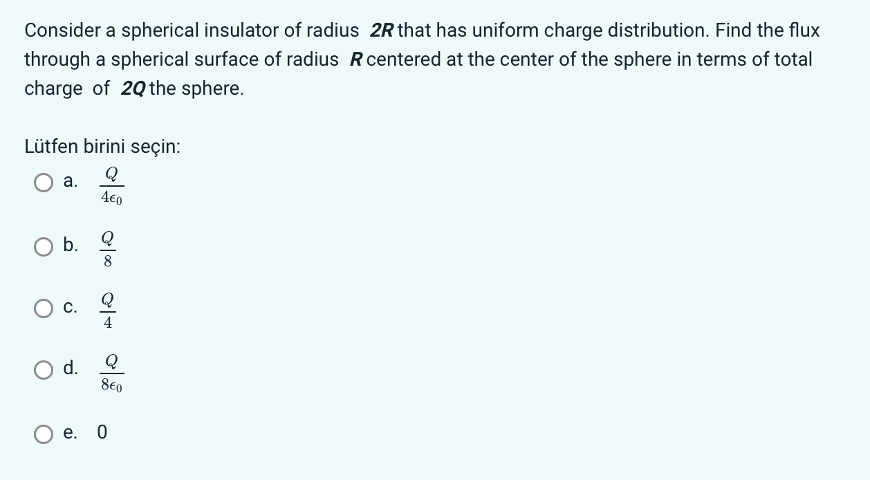 Solved Consider a spherical insulator of radius 2R ﻿that has | Chegg.com