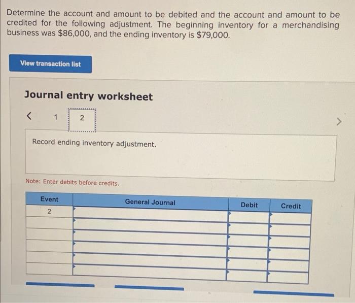 Solved Determine the account and amount to be debited and | Chegg.com