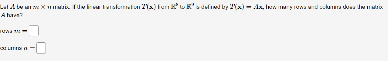 Solved Let A ﻿be an m×n ﻿matrix. If the linear | Chegg.com