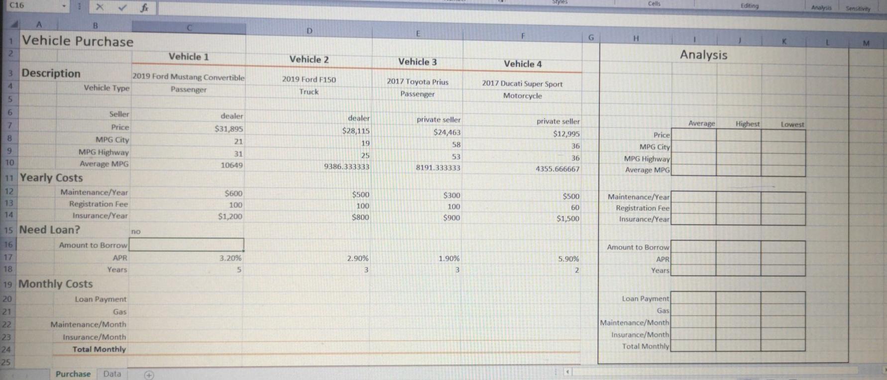 Solved 1. Open the start file EX2019-Challenge Yourself-3-3. | Chegg.com