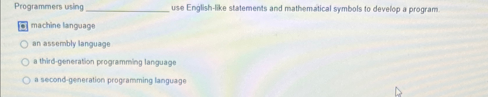 Solved Programmers usinguse English-like statements and | Chegg.com