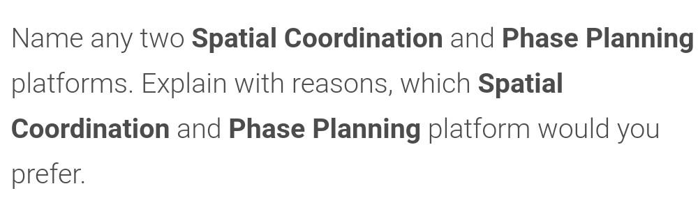 Solved Name any two Spatial Coordination and Phase Planning | Chegg.com
