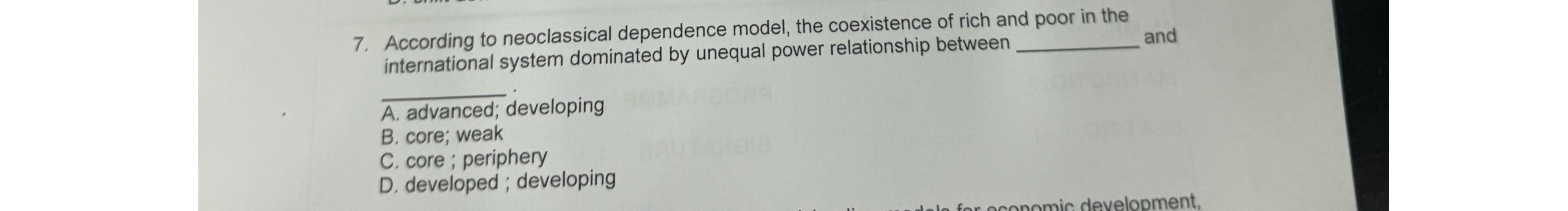Solved According to neoclassical dependence model, the | Chegg.com