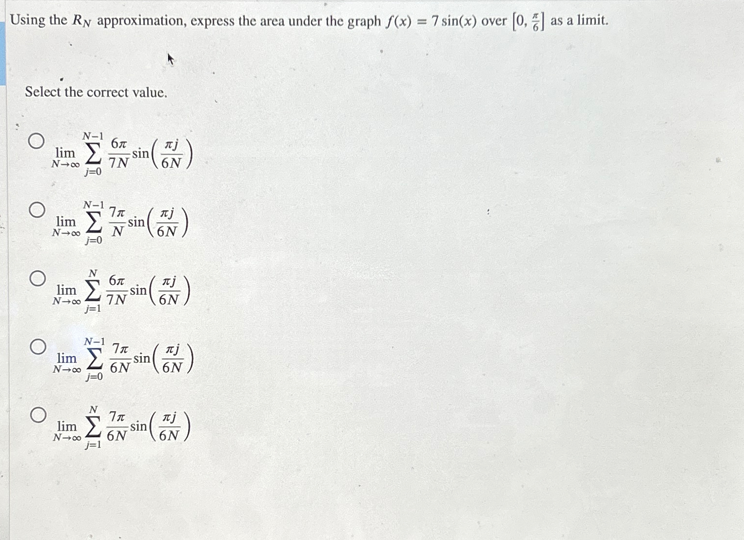 Solved Using the RN ﻿approximation, express the area under | Chegg.com