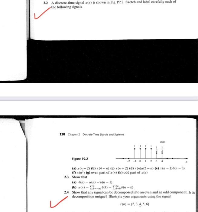 Solved 2.2 A discrete-time signal x(n) is shown in Fig. | Chegg.com