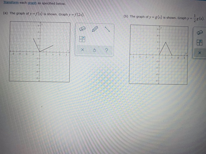 Solved Transform each graph as specified below. (a) The | Chegg.com