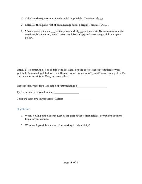 Solved PHY 171 Lab: Coefficient of Restitution Purpose To | Chegg.com