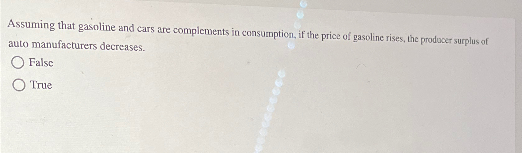 Solved Assuming that gasoline and cars are complements in | Chegg.com