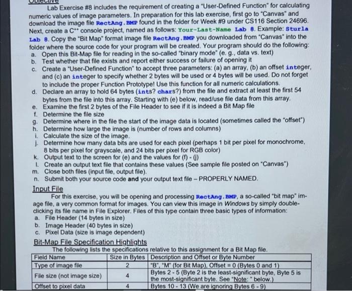 Solved C++ see attached picture Open this bit map file for | Chegg.com
