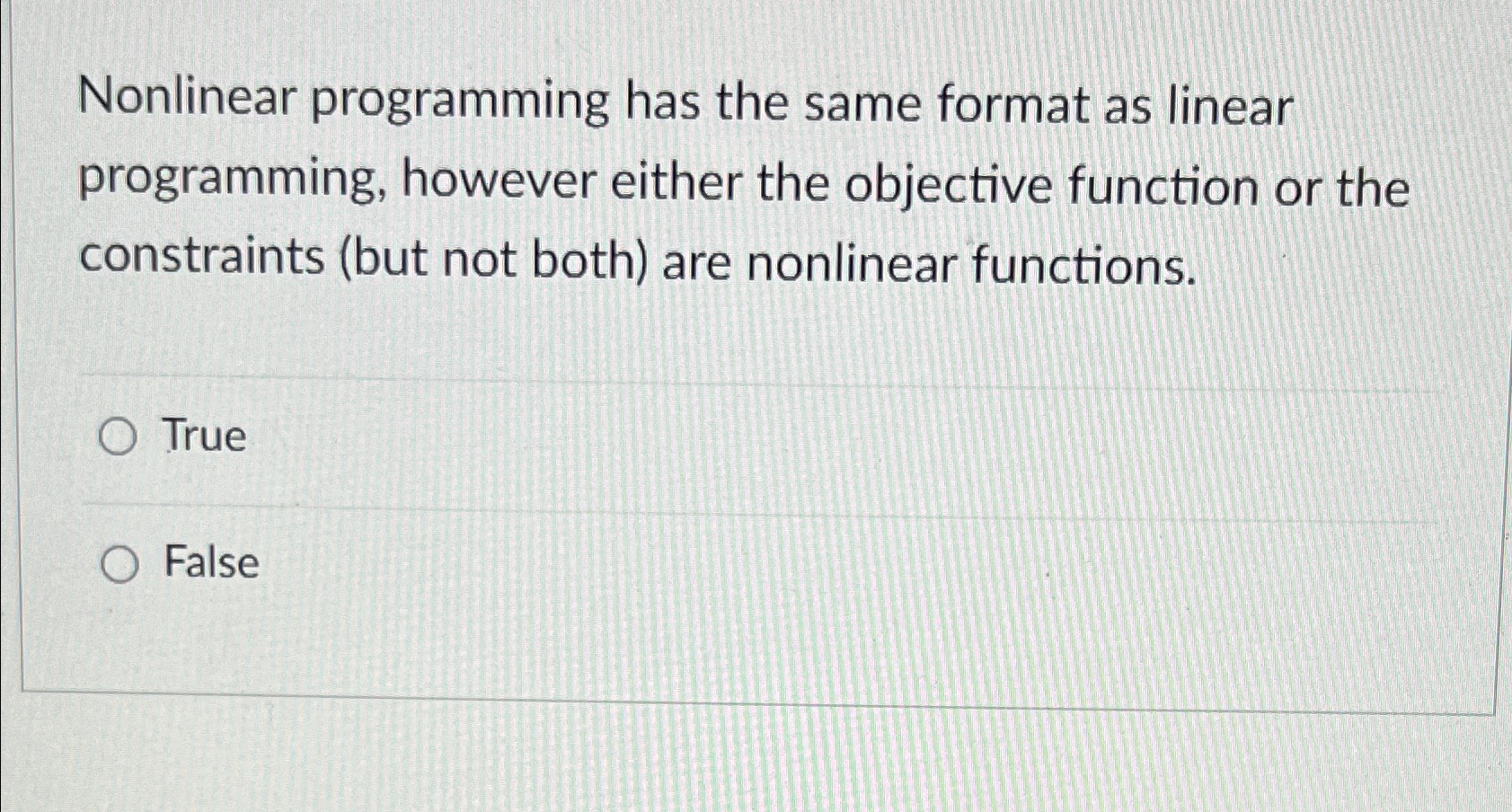 Solved Nonlinear programming has the same format as linear | Chegg.com