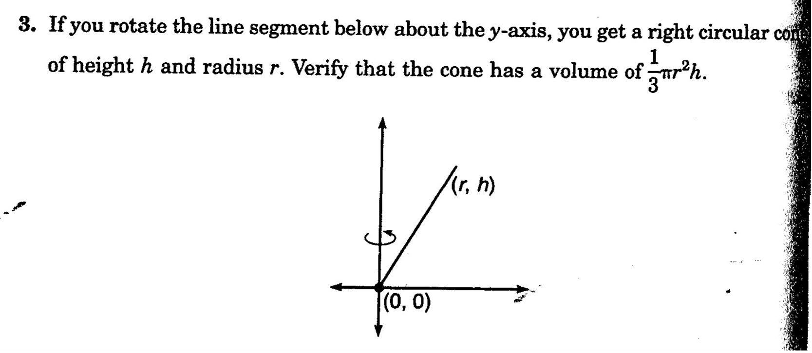 If you rotate the line segment below about the | Chegg.com