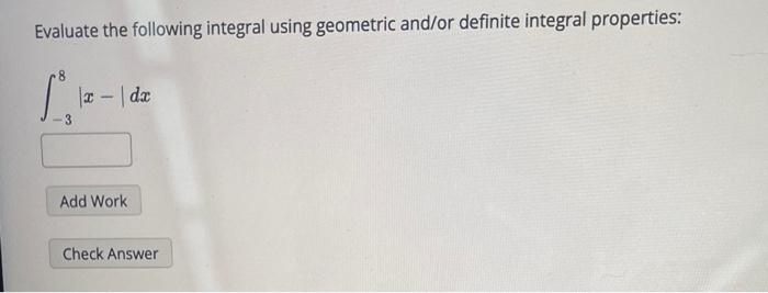 Solved Evaluate the following integral using geometric | Chegg.com