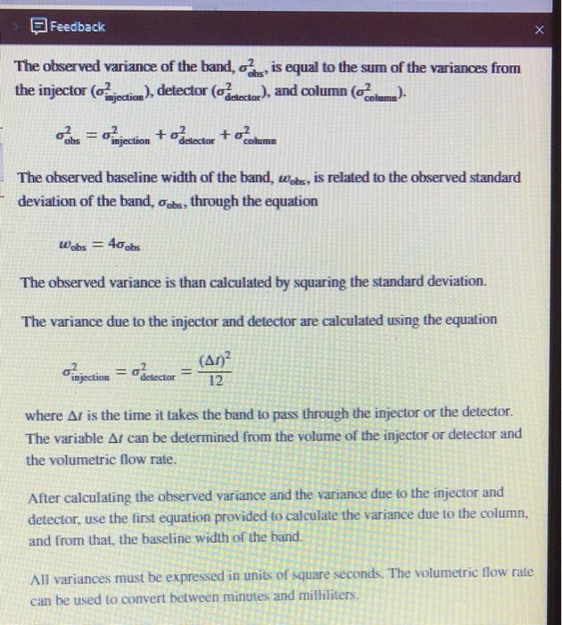 Solved An HPLC setup has an injection volume of 0.409 mL and | Chegg.com