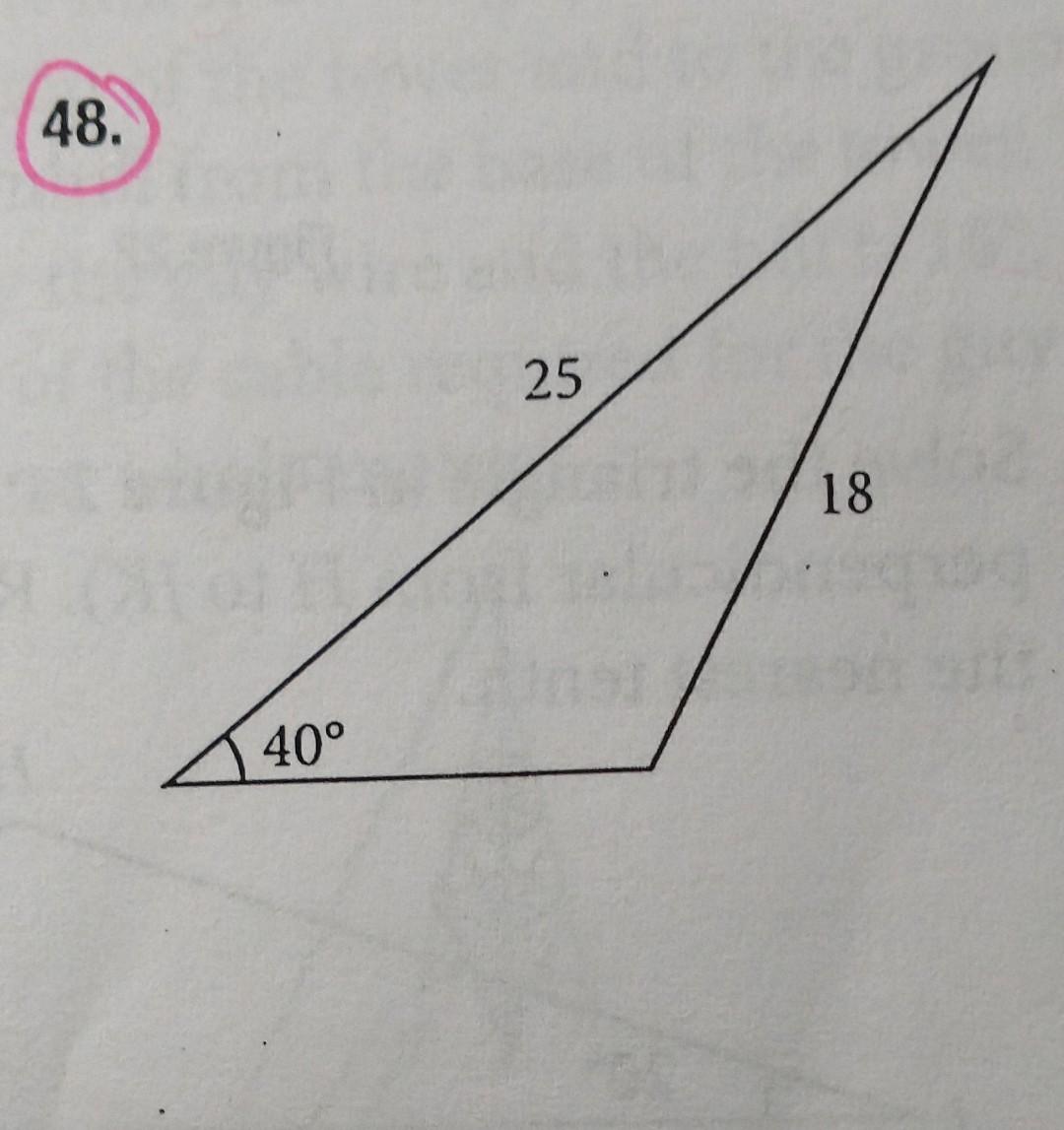 Solved 48. 25 18 40° | Chegg.com