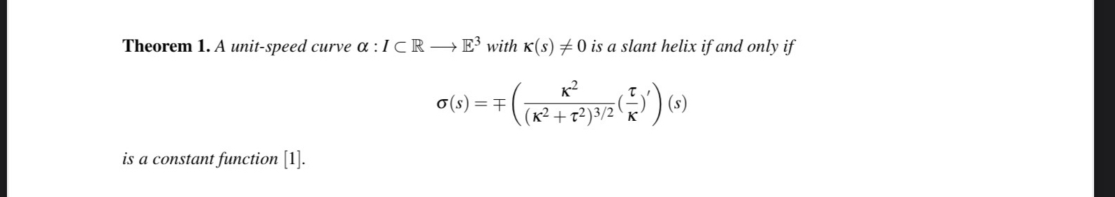 Solved Theorem 1. ﻿A unit-speed curve | Chegg.com