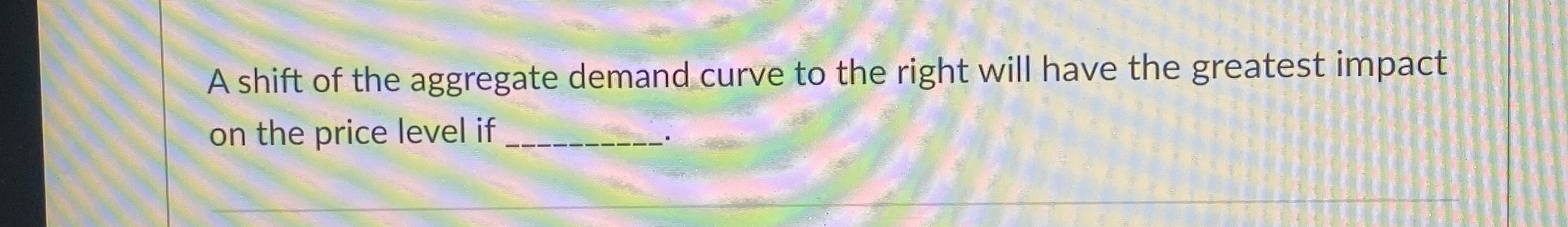 Solved A shift of the aggregate demand curve to the right | Chegg.com